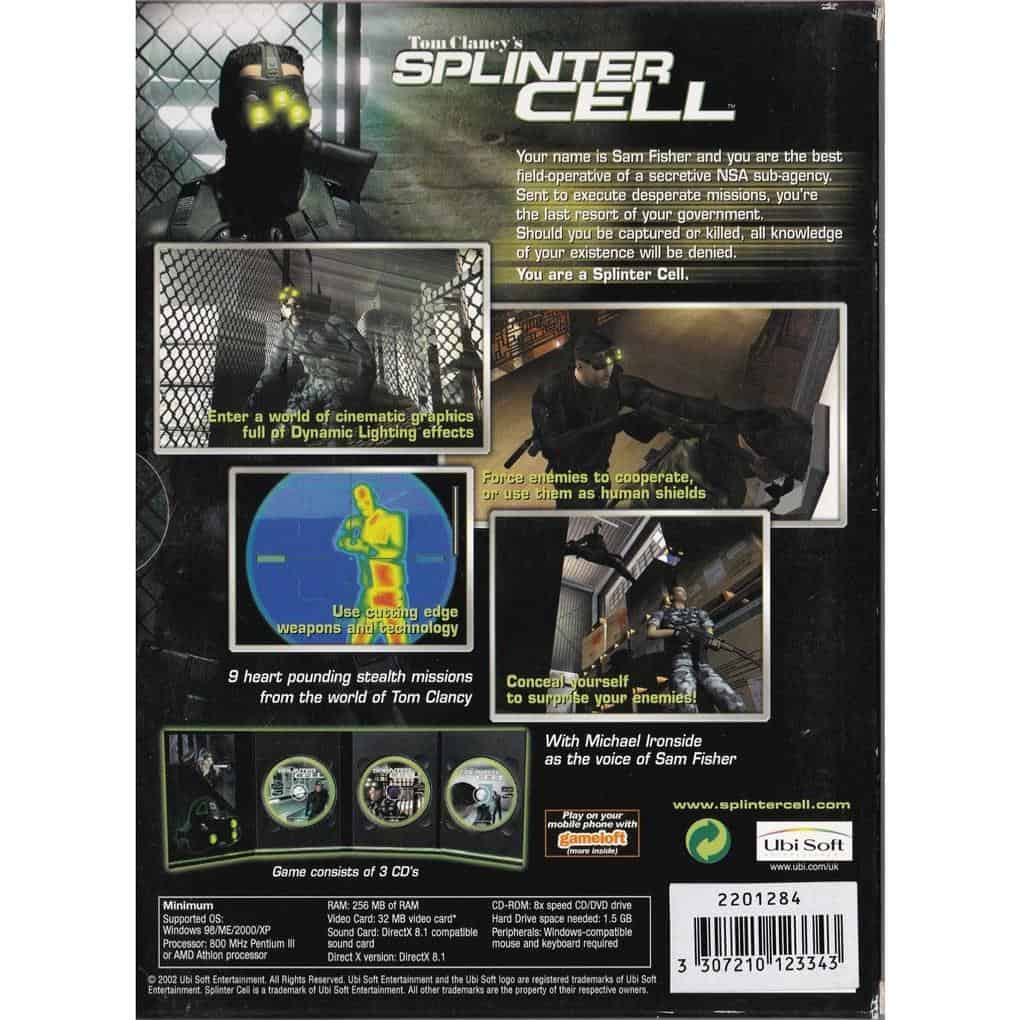 Tom Clancy's Splinter Cell (PC) - WTS Retro - Køb spillet her