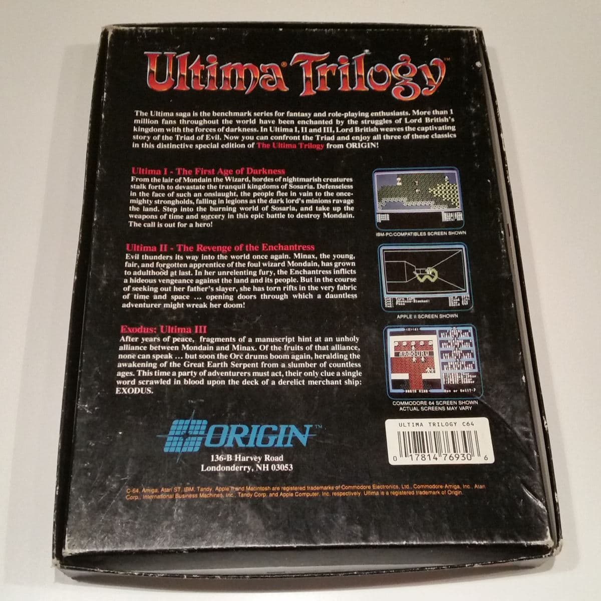 Ultima Trilogy: I ♦ II ♦ III (Commodre 64, Disk) - WTS Retro