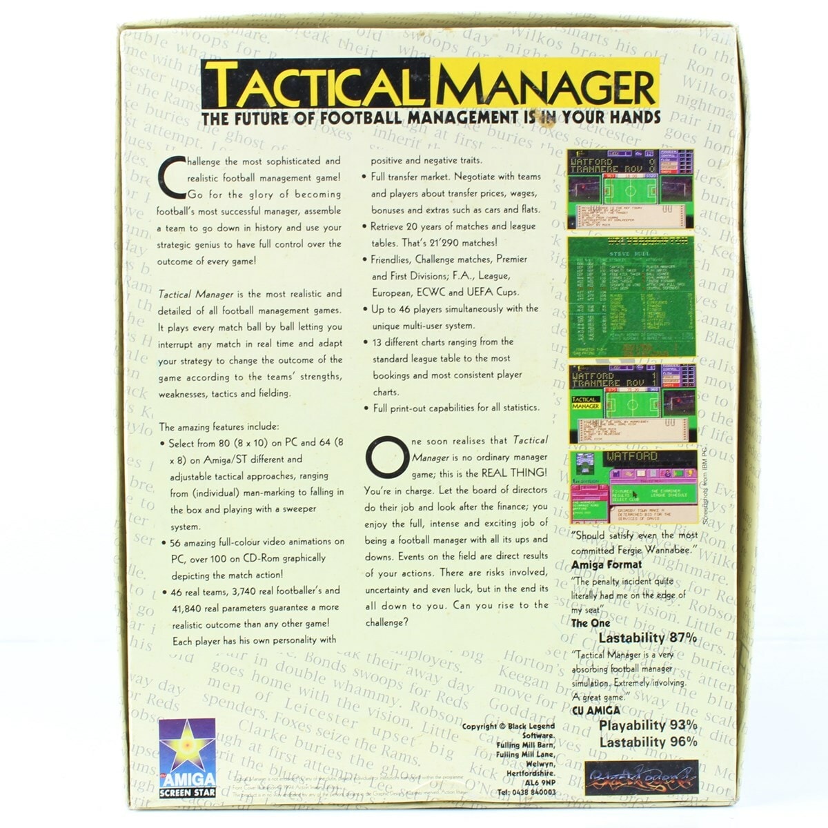 Tactical Manager (Amiga) - WTS Retro - Køb spillet her