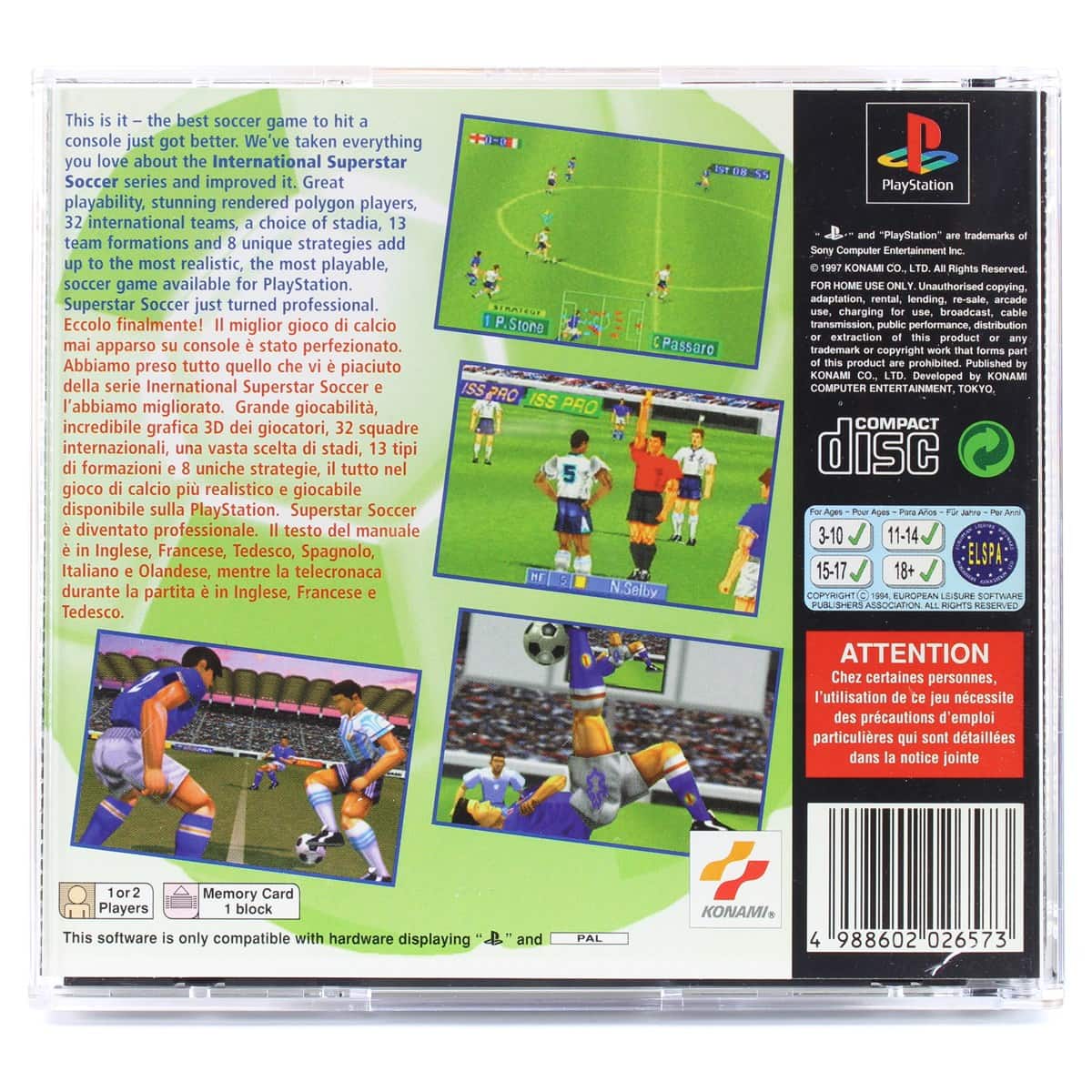 International Superstar Soccer Pro (Playstation 1) - Brugt PS1 spil