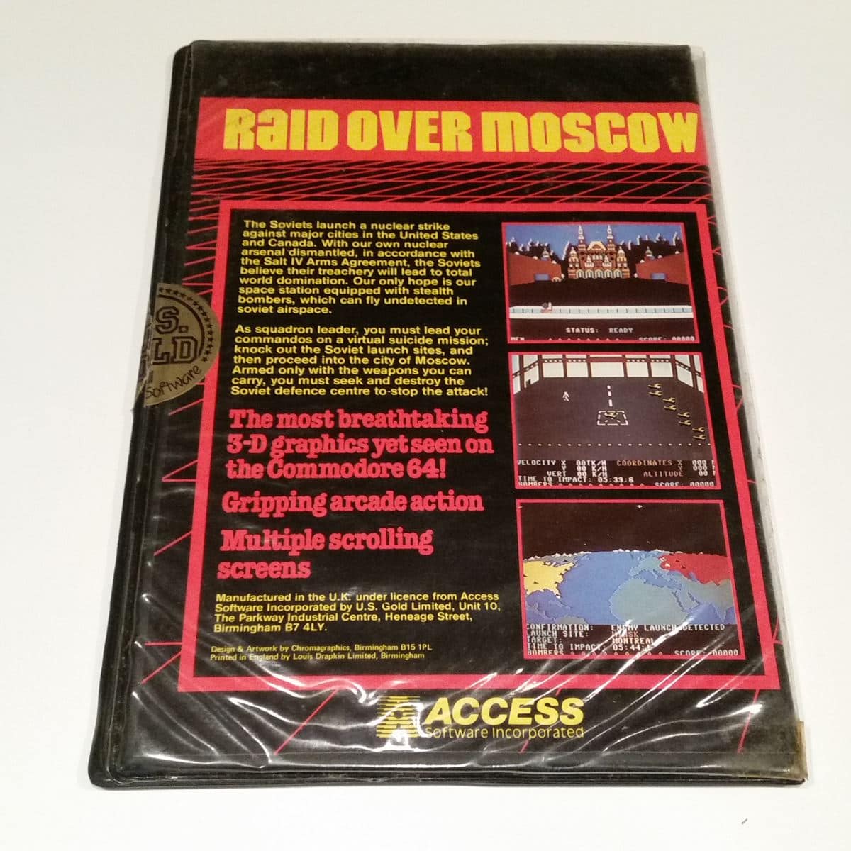 Raid Over Moscow (Commodore 64, Disk) - WTS Retro