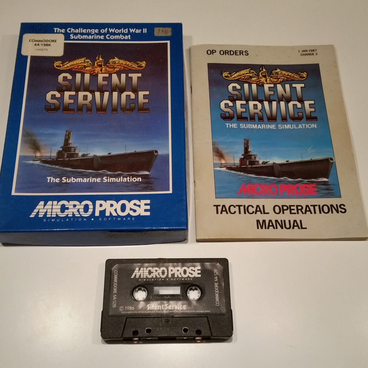 Silent Service (C64 Cassette) - WTS Retro - Køb spillet her