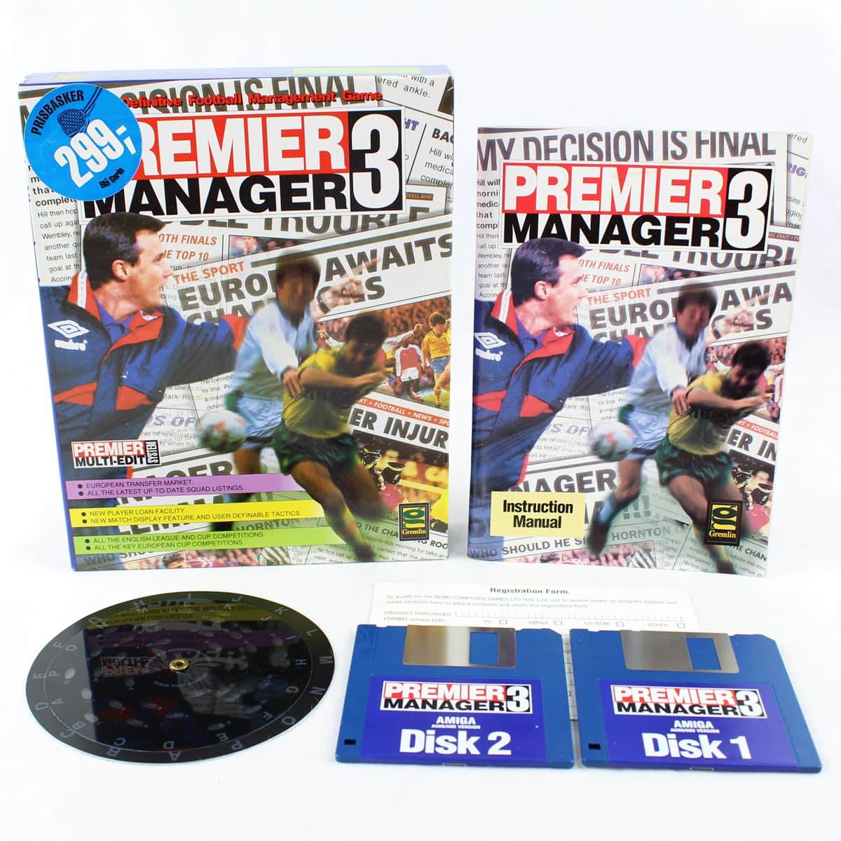 Premier Manager 3 (Amiga, Big Box) - WTS Retro - Køb her