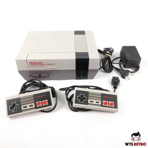 Nintendo NES Konsol m. 2 gamepads og alle kabler
