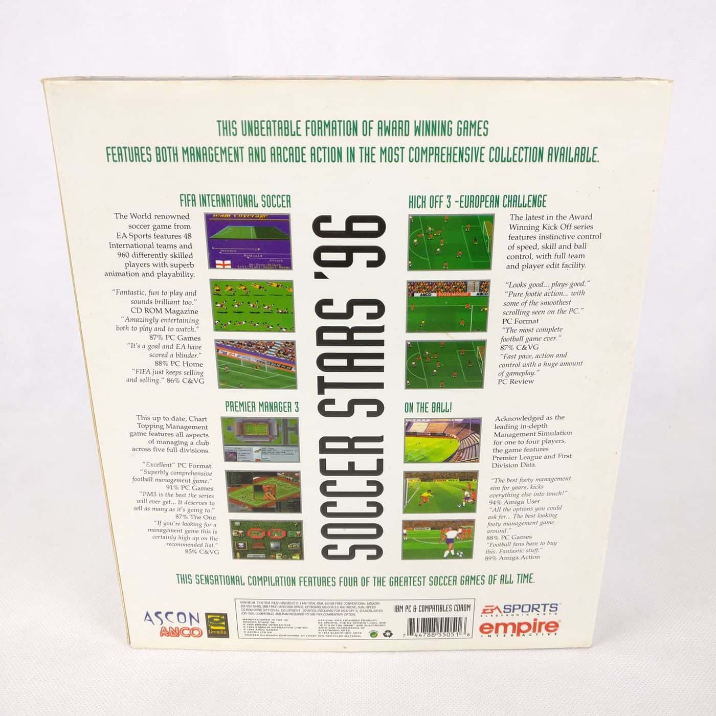 Soccer Stars '96 (PC Big Box, 1995, Empire Interactive)