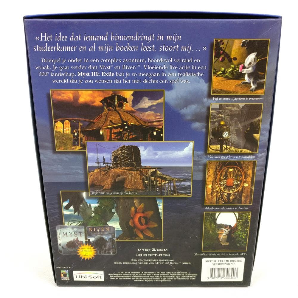 Myst III: Exile (PC Big Box, 2001, Presto Studios, Hollandsk udgave)