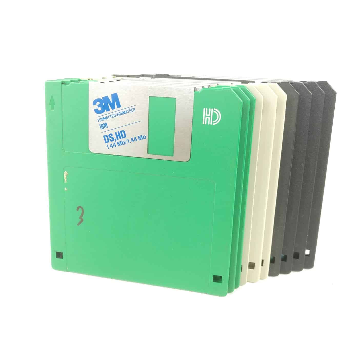 10 stk 1.44MB Floppy Disk (Disketter er brugte og formateret)
