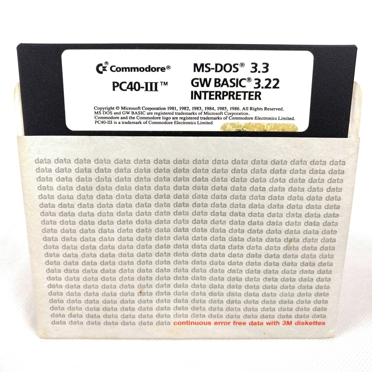 Commodore PC40-III MS-DOS 3.30 (Commodore - Disk)