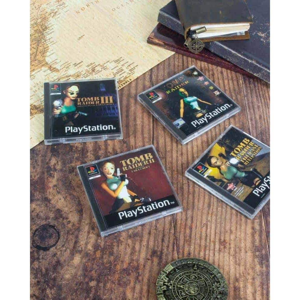 Tomb Raider PS1 Retro Coasters / Ølbrikker - Officielt Merchandise