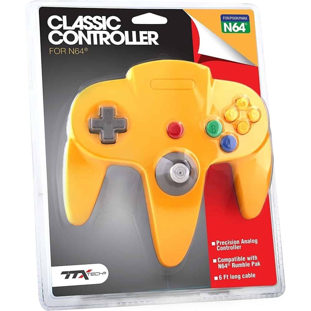 TTX Classic Nintendo 64 Controller - Gul (N64 Controller)