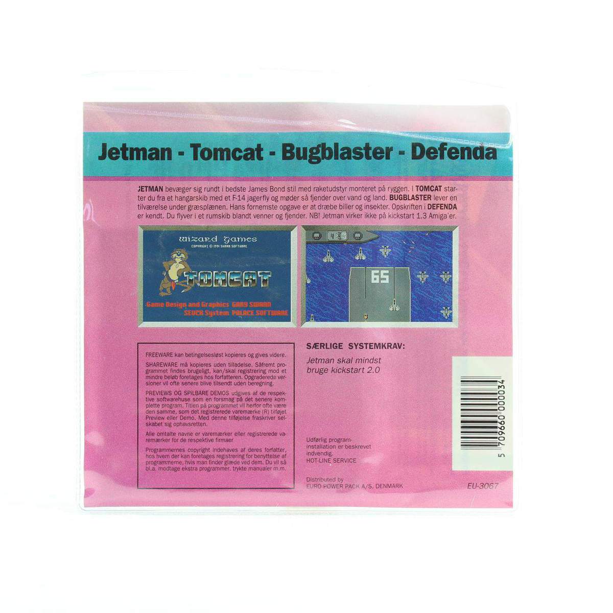 Jetman - Tomcat - Bugblaster - Defenda (Amiga, Euro Power Pack)