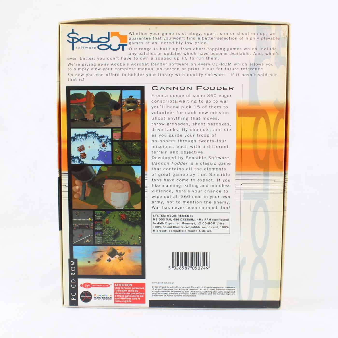 Cannon Fodder (PC Big Box, Sold Out, 1993, Sensible Software)