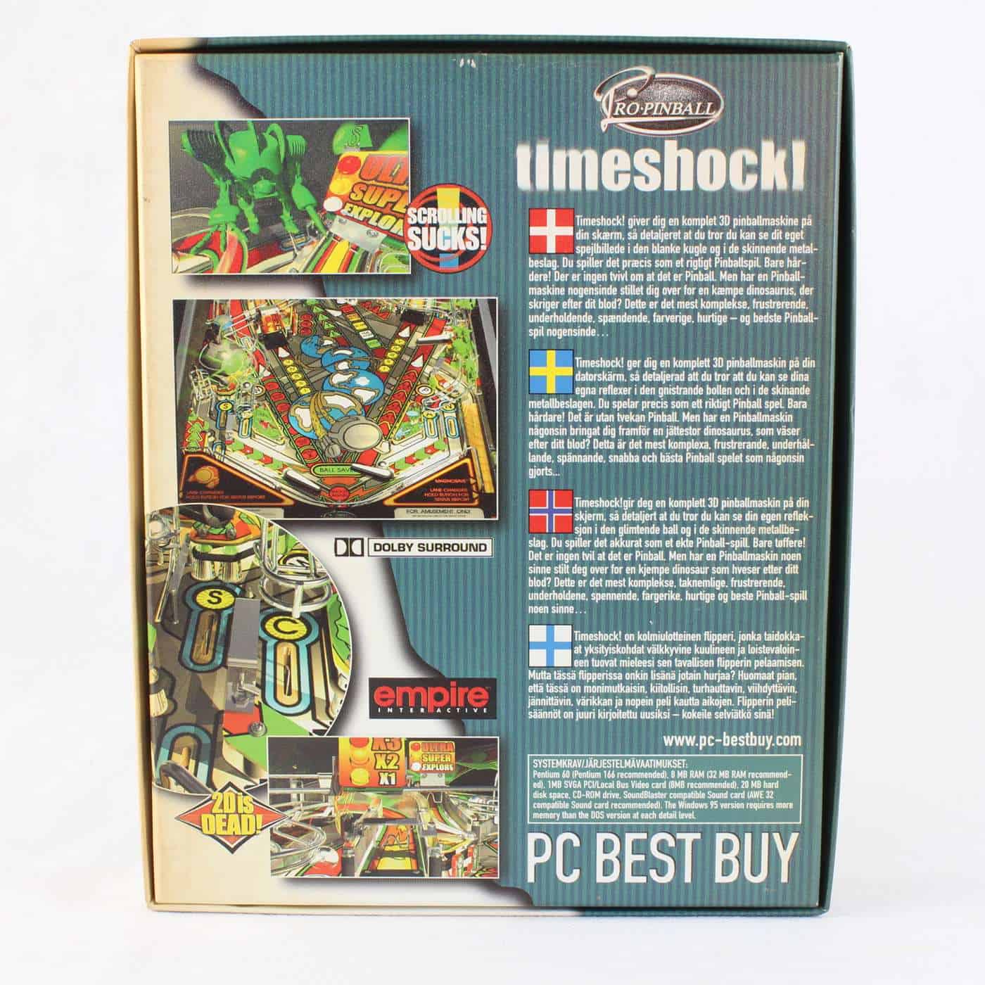 Pro Pinball: Timeshock! (PC Big Box, 1997, Cunning Developments)