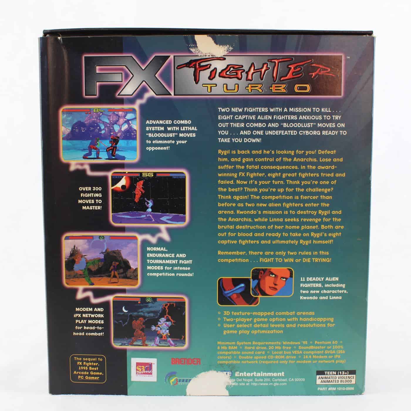 FX Fighter Turbo (PC Big Box, 1996, Argonaut Software)