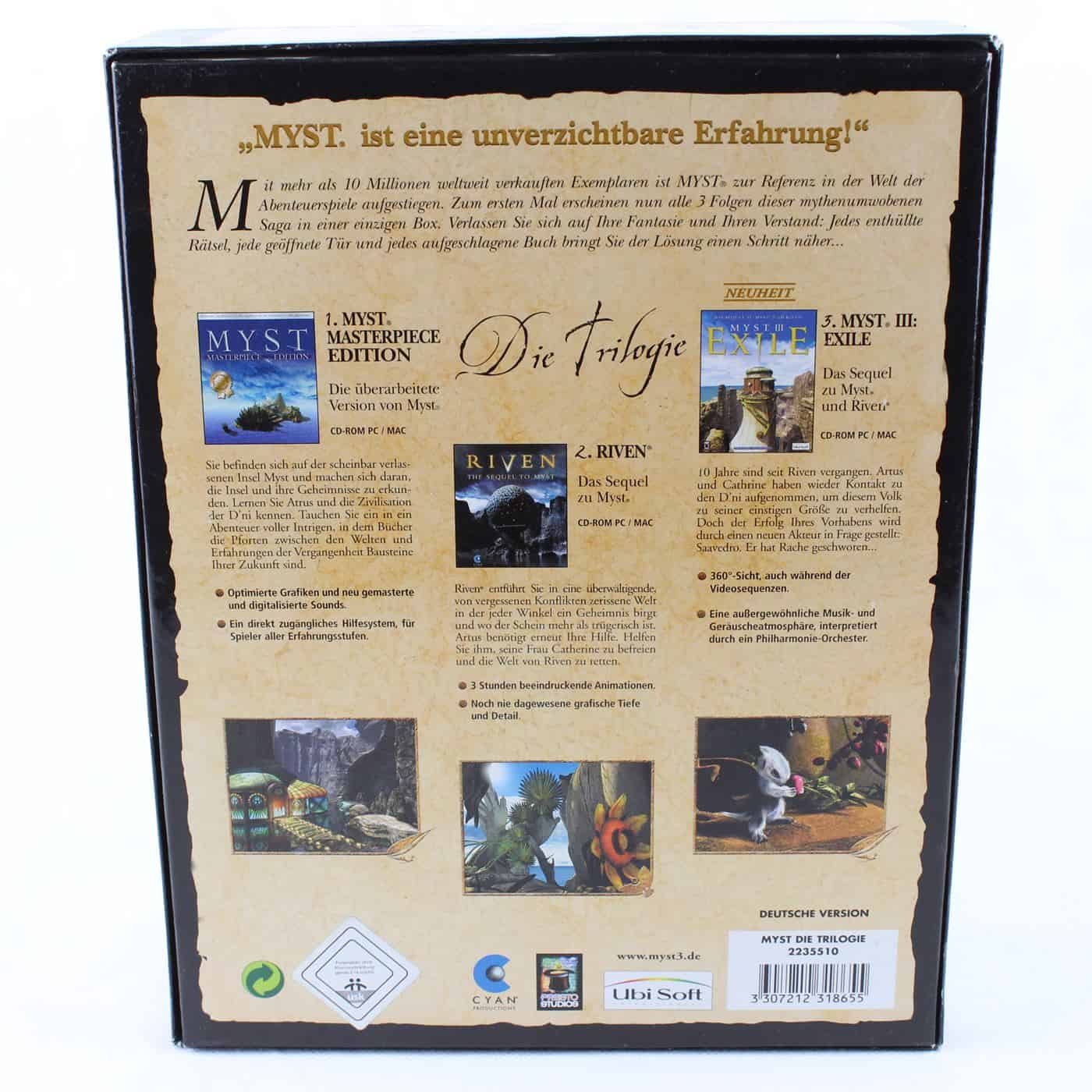 Myst Trilogy (PC Big Box, 2002, Tysk)