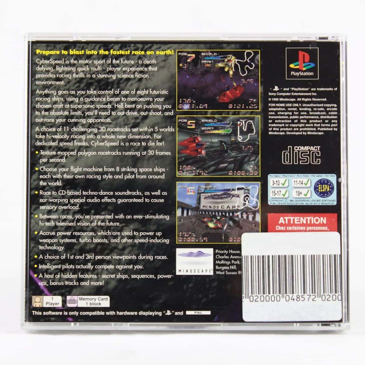 CyberSpeed (Playstation 1) - Brugt PS1 spil