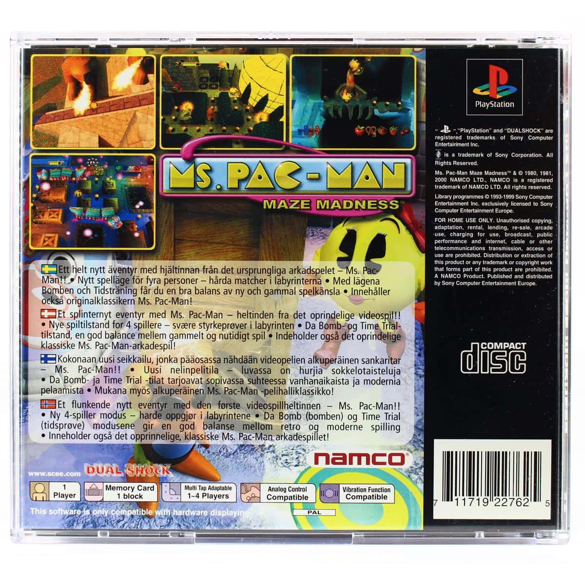 Ms. Pac-Man Maze Madness (PS1) - WTS Retro - Køb spillet her
