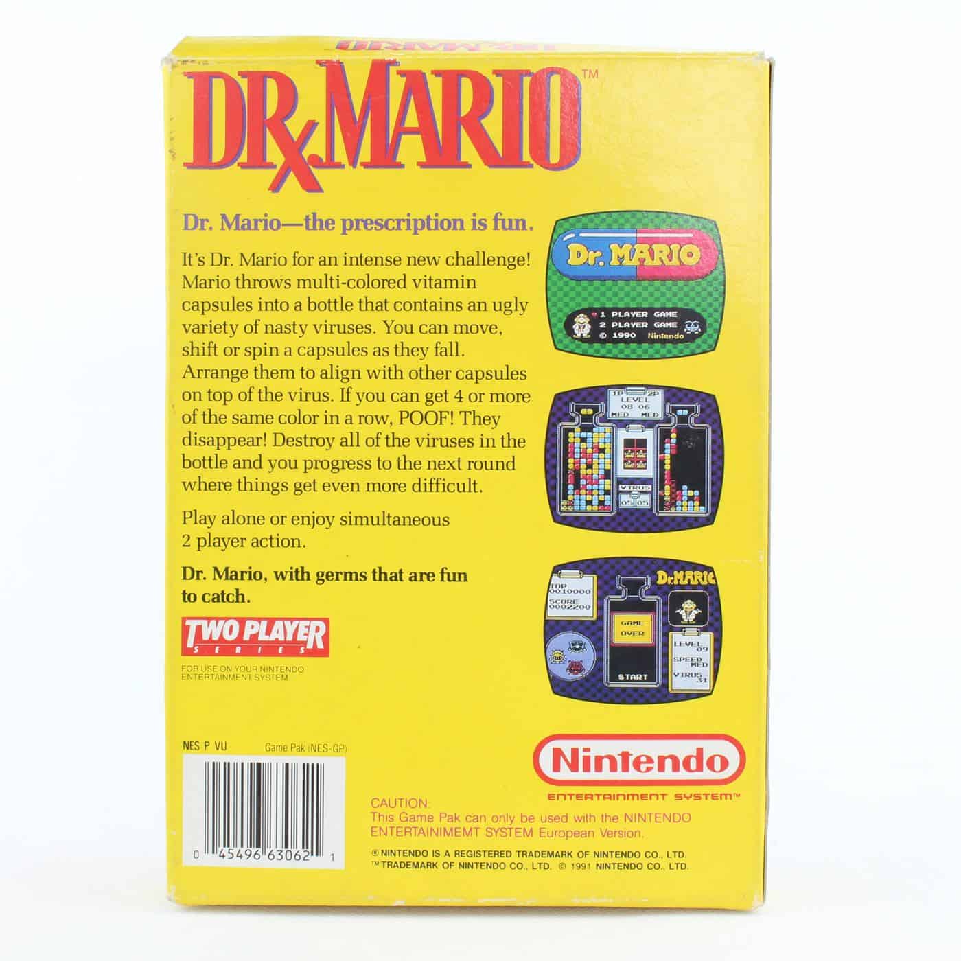 Dr Mario Nintendo Nes Cib Pal B Scn Wts Retro Køb Spillet Her