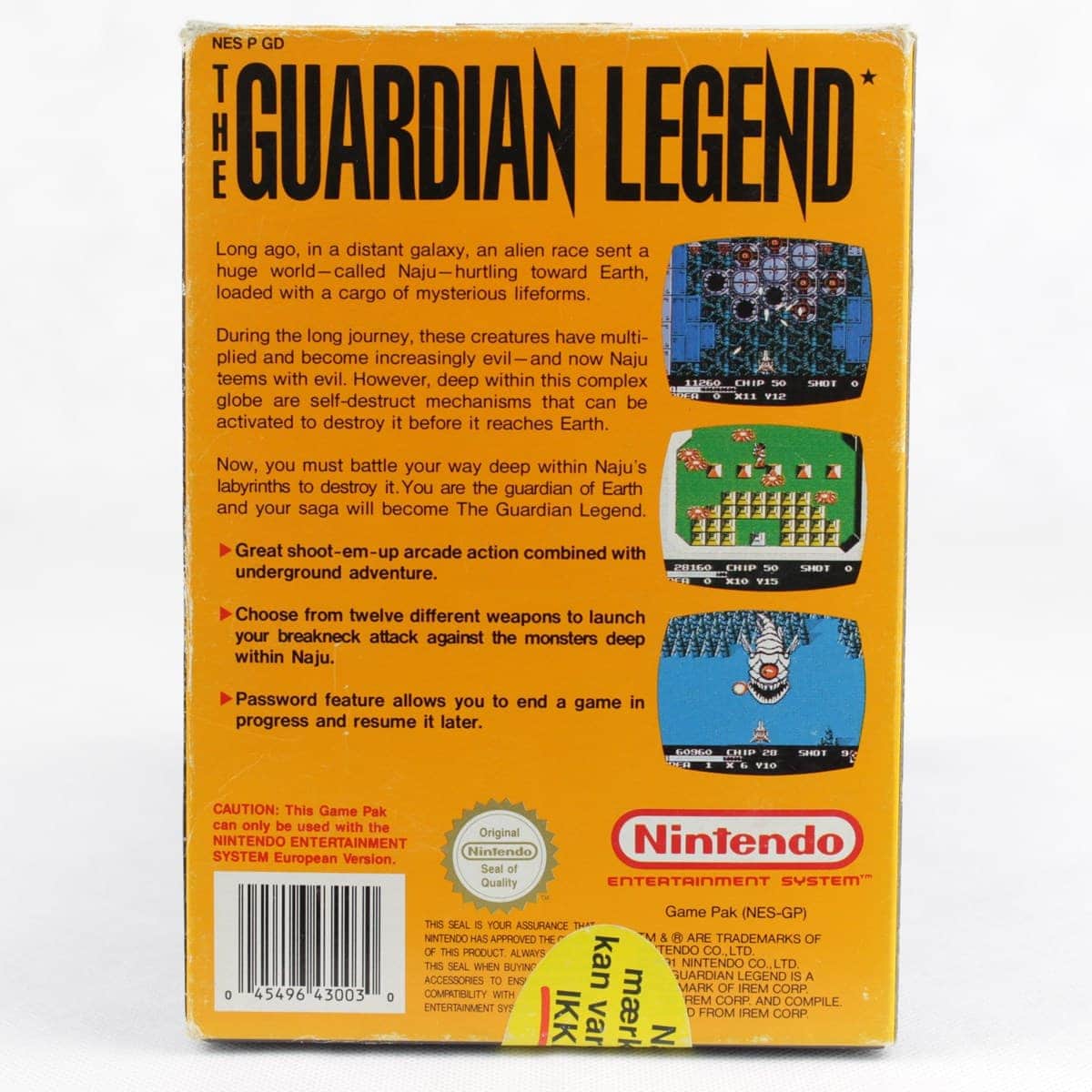 The Guardian Legend (NES, CIB, PAL-B, SCN) - Brugte Nintendo spil