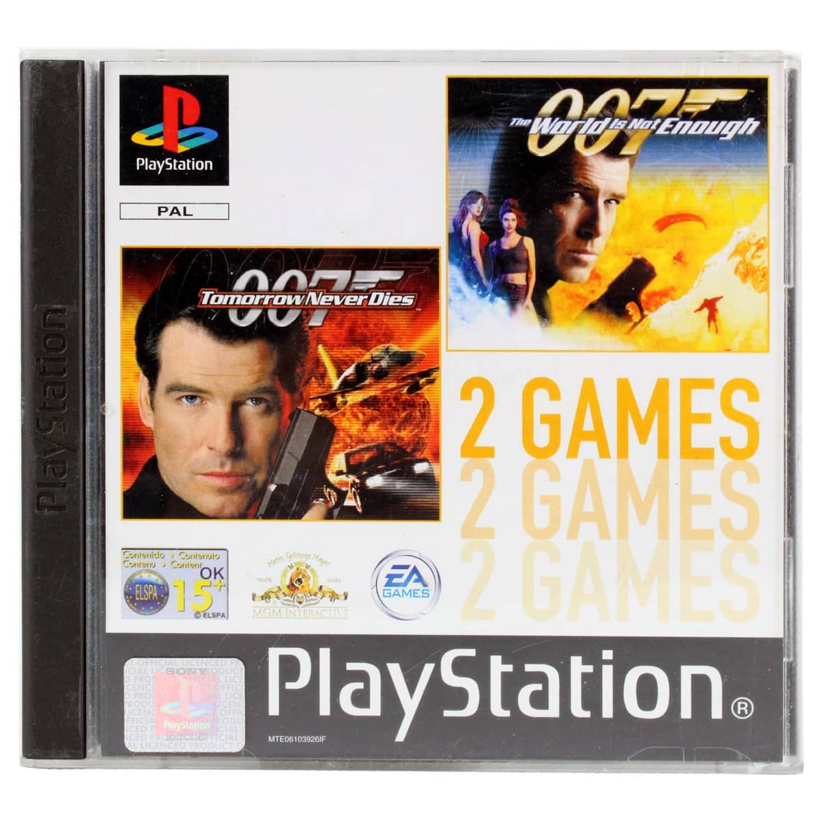 2 Games: 007: Tomorrow Never Dies / 007: The World is Not Enough (PS1)