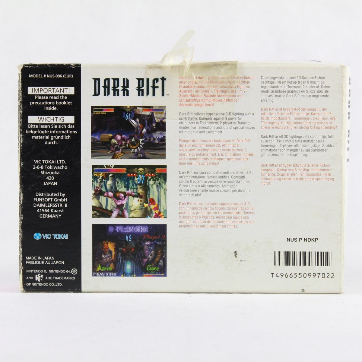 Dark Rift (Nintendo 64 - Boxed) - WTS Retro
