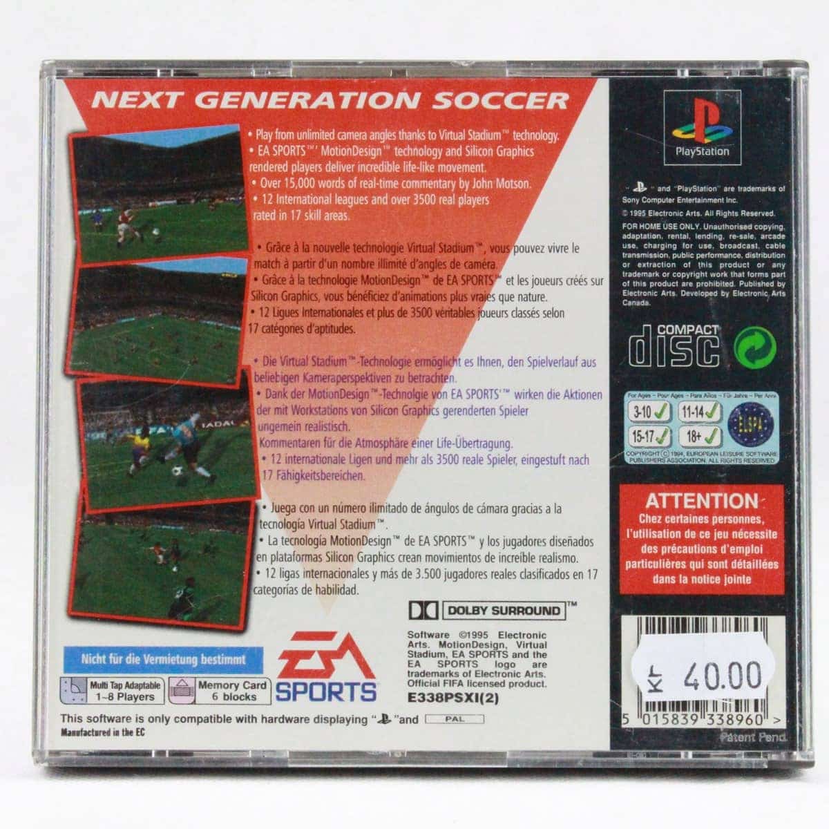 FIFA Soccer 96 (PS1) - WTS Retro - Køb spillet her