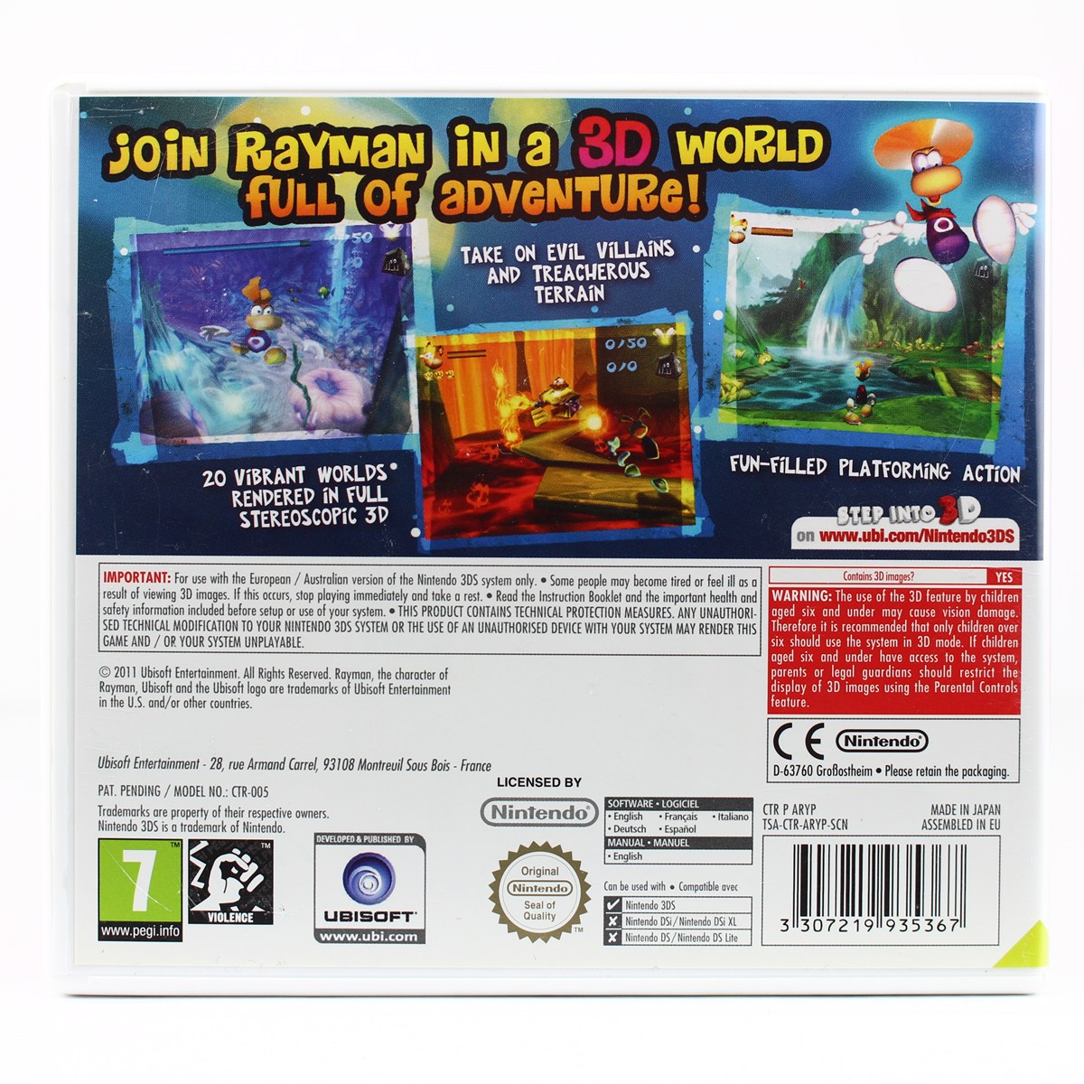 Rayman 3D (Nintendo 3DS) - WTS Retro - Køb her