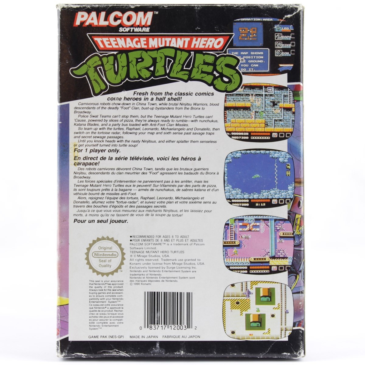 Teenage Mutant Hero Turtles (Nintendo NES, Boxed, PAL-B, EEC)