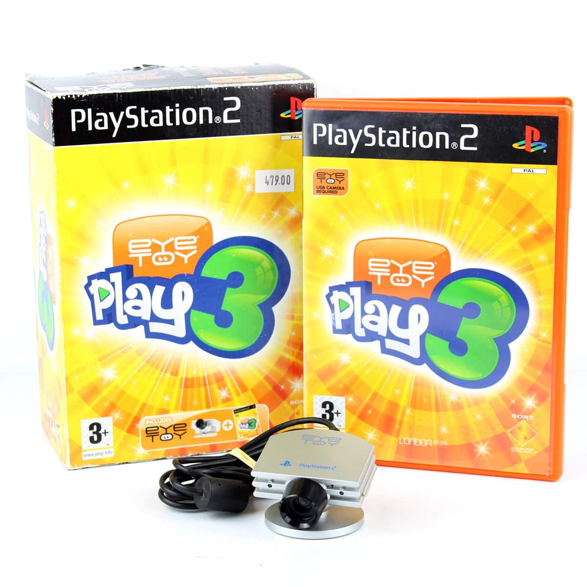 EyeToy: Play 3 + EyeToy Kamera (PS2) - WTS Retro - Køb her