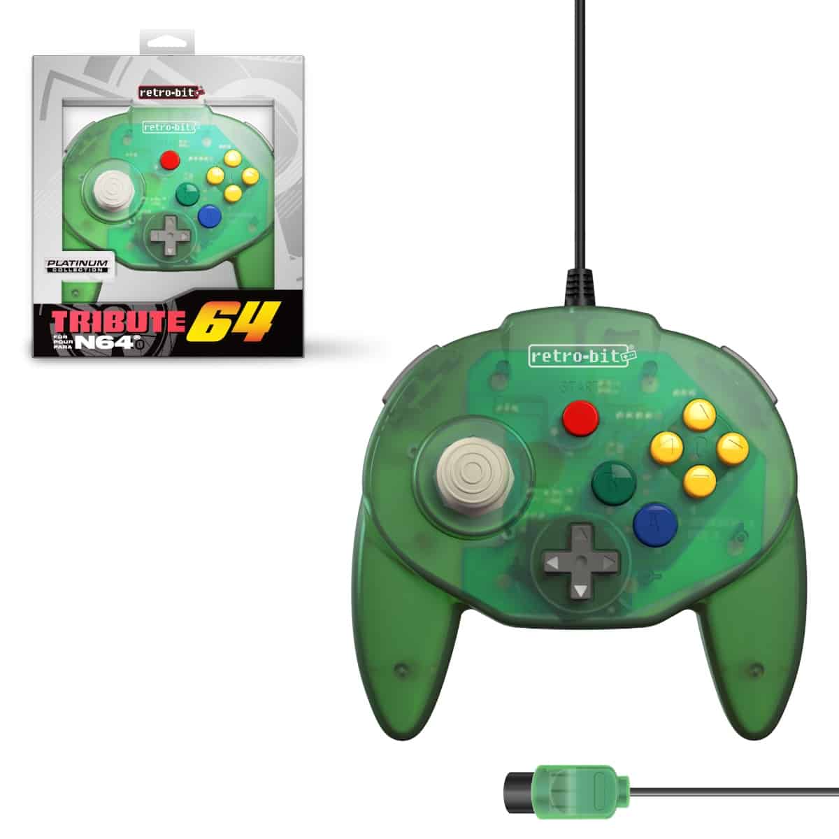 Retro-Bit Tribute 64 Forest Green Nintendo 64 Controller - WTS Retro