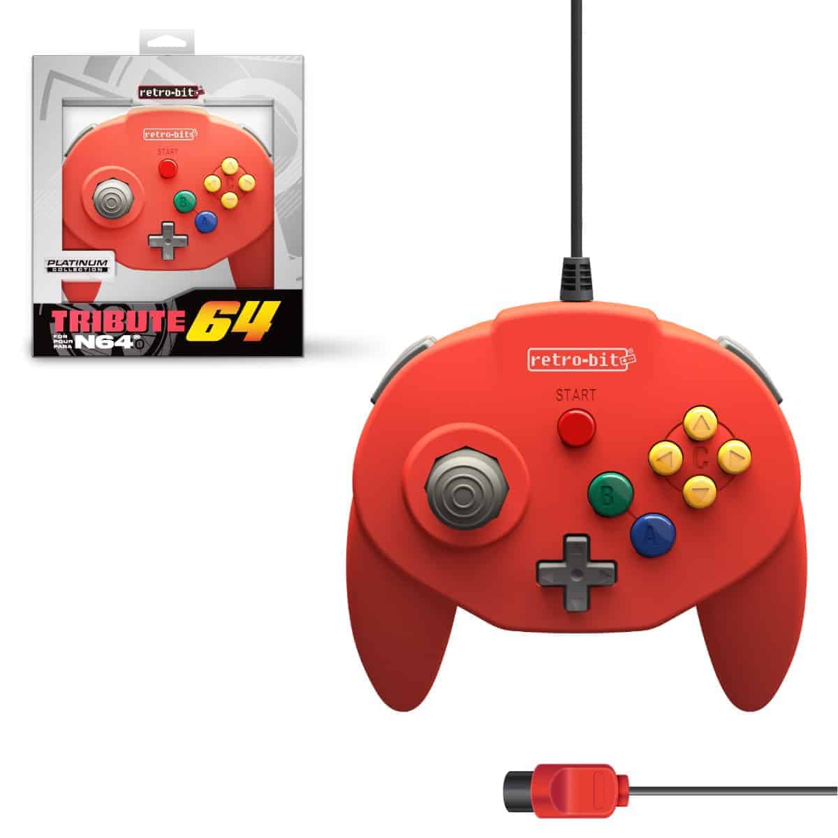 Retro-Bit Tribute 64 Red Nintendo 64 Controller - WTS Retro