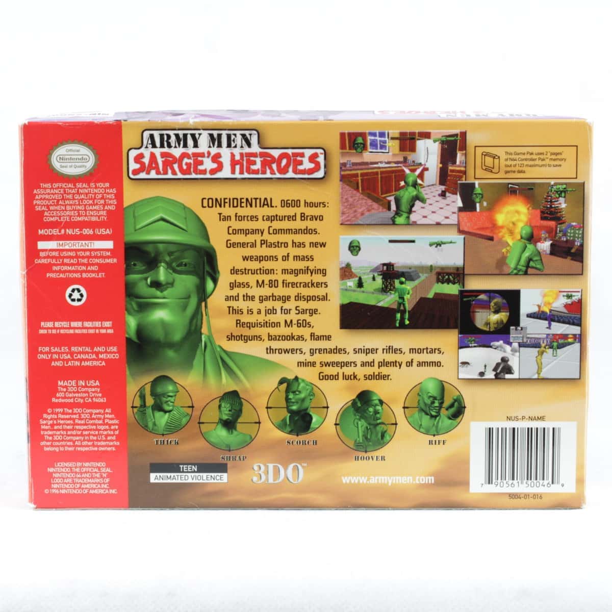 Army Men: Sarge's Heroes (Nintendo 64 - Boxed - USA) - WTS Retro
