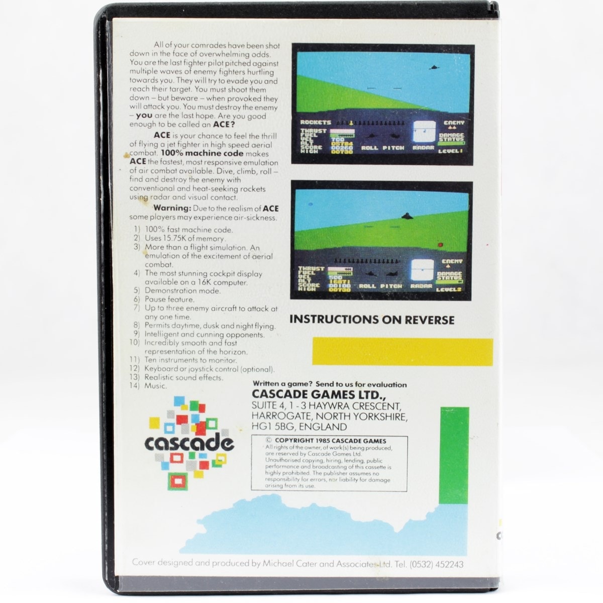 ACE: Air Combat Emulator (C16 og Plus/4, Cassette) - WTS Retro