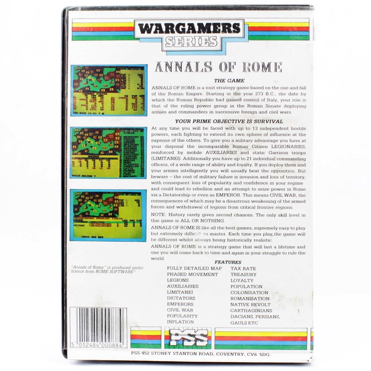 Annals of Rome (C64, Cassette) - WTS Retro - Køb her