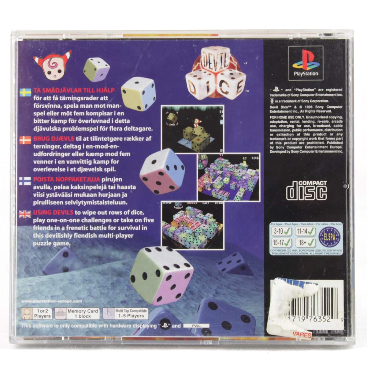 Devil Dice (PS1) - WTS Retro - Køb spillet her