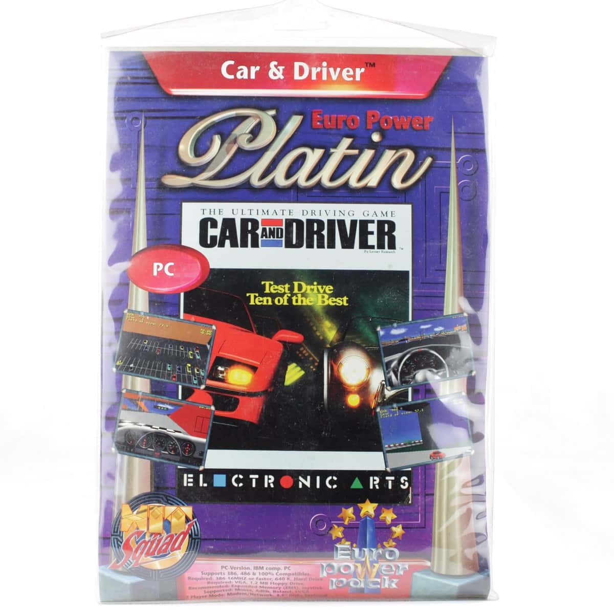 Car and Driver (PC/DOS, 3.5" Floppy Disk, Euro Power Pack) - WTS Retro