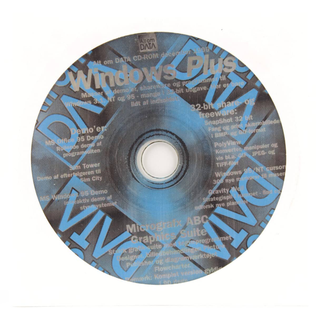 Alt om DATA december 1995 - Windows Plus (PC, Løs CD) - WTS Retro