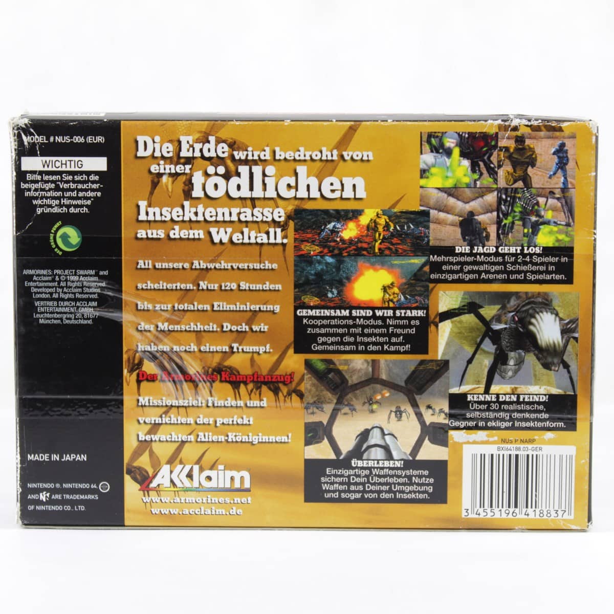 Armorines: Project S.W.A.R.M. (Nintendo 64 - Boxed) - WTS Retro