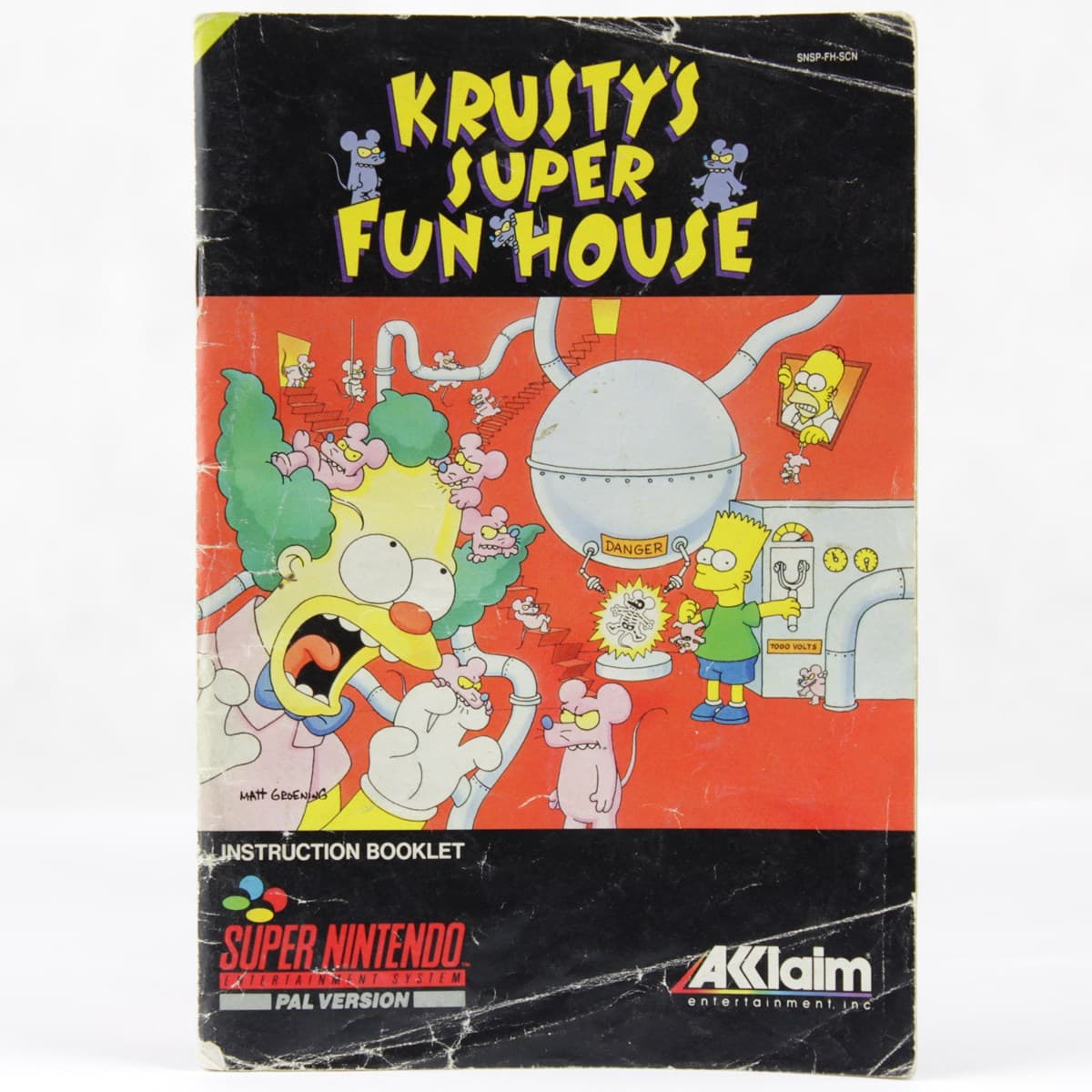 Krusty's Super Fun House (SNES manual, SCN, slidt) - WTS Retro - Køb