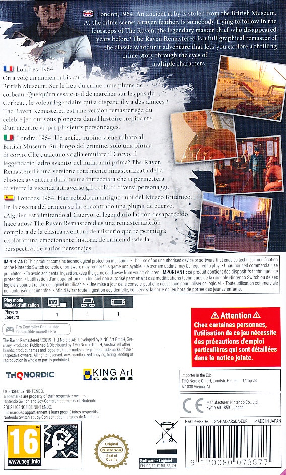 The Raven: Remastered (Nintendo Switch) - WTS Retro