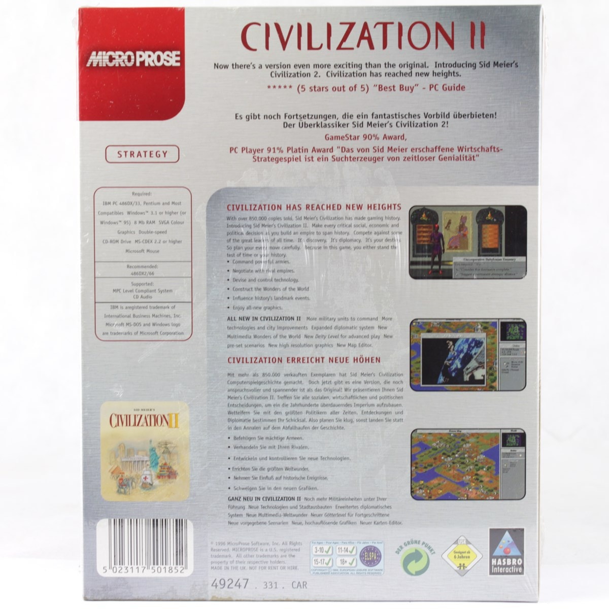 Sid Meier’s Civilization II (PC Big Box) - Ny - WTS Retro - Køb her