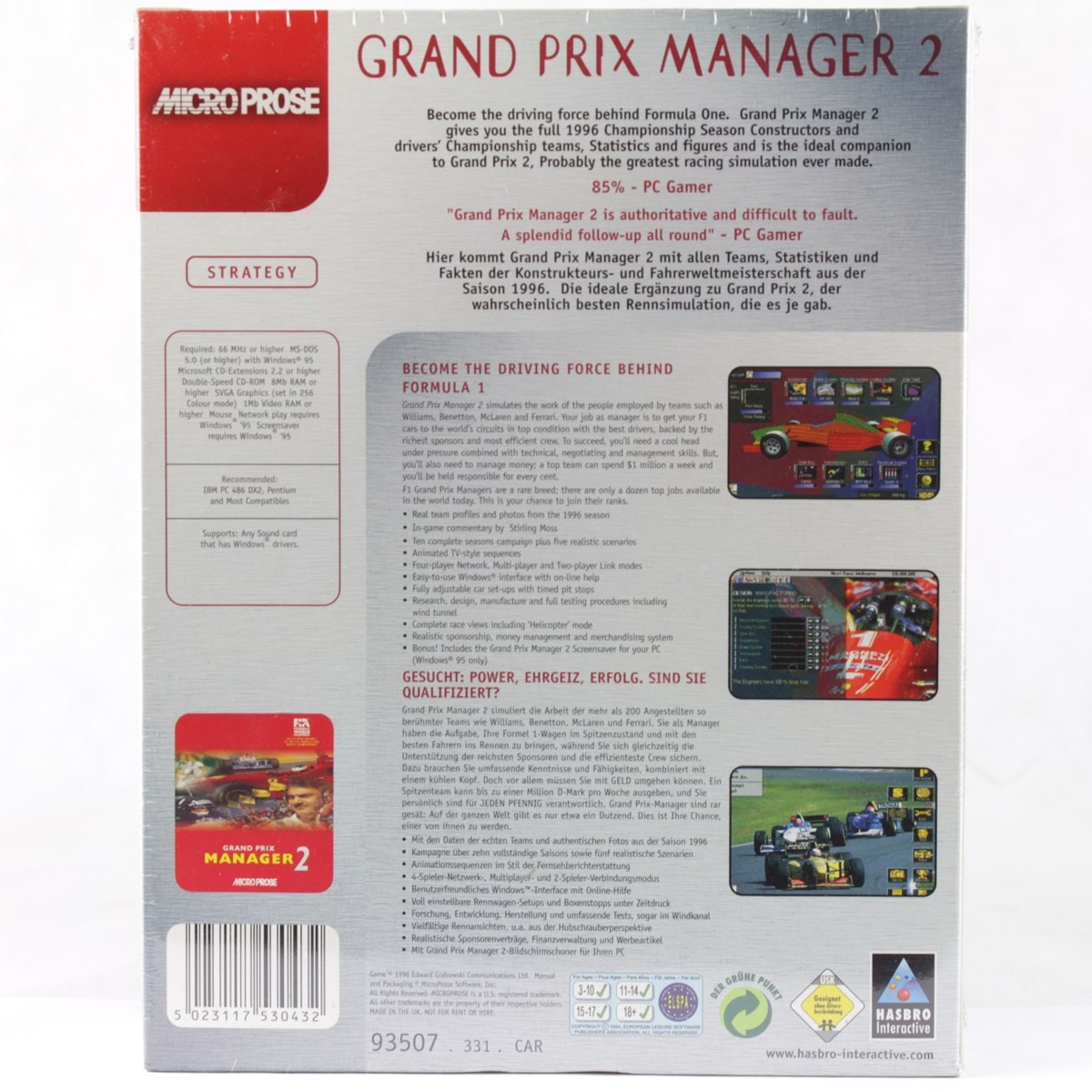 Grand Prix Manager 2 (PC Big Box) - Ny - WTS Retro - Køb spillet her