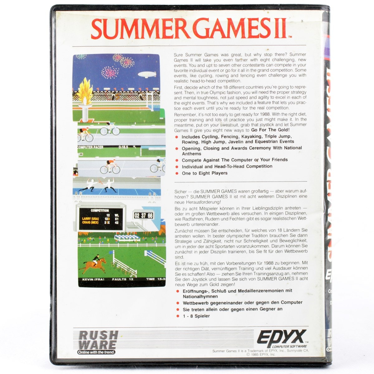 Summer Games II (C64 Disk) - WTS Retro - Køb spillet her