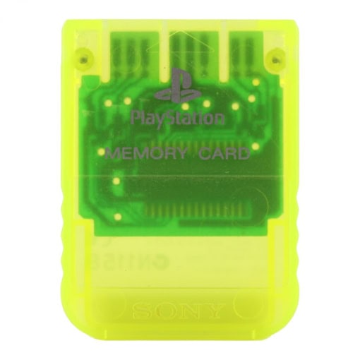 Sony 1MB Memory Card til Playstation 1 - Gul - WTS Retro - Køb her