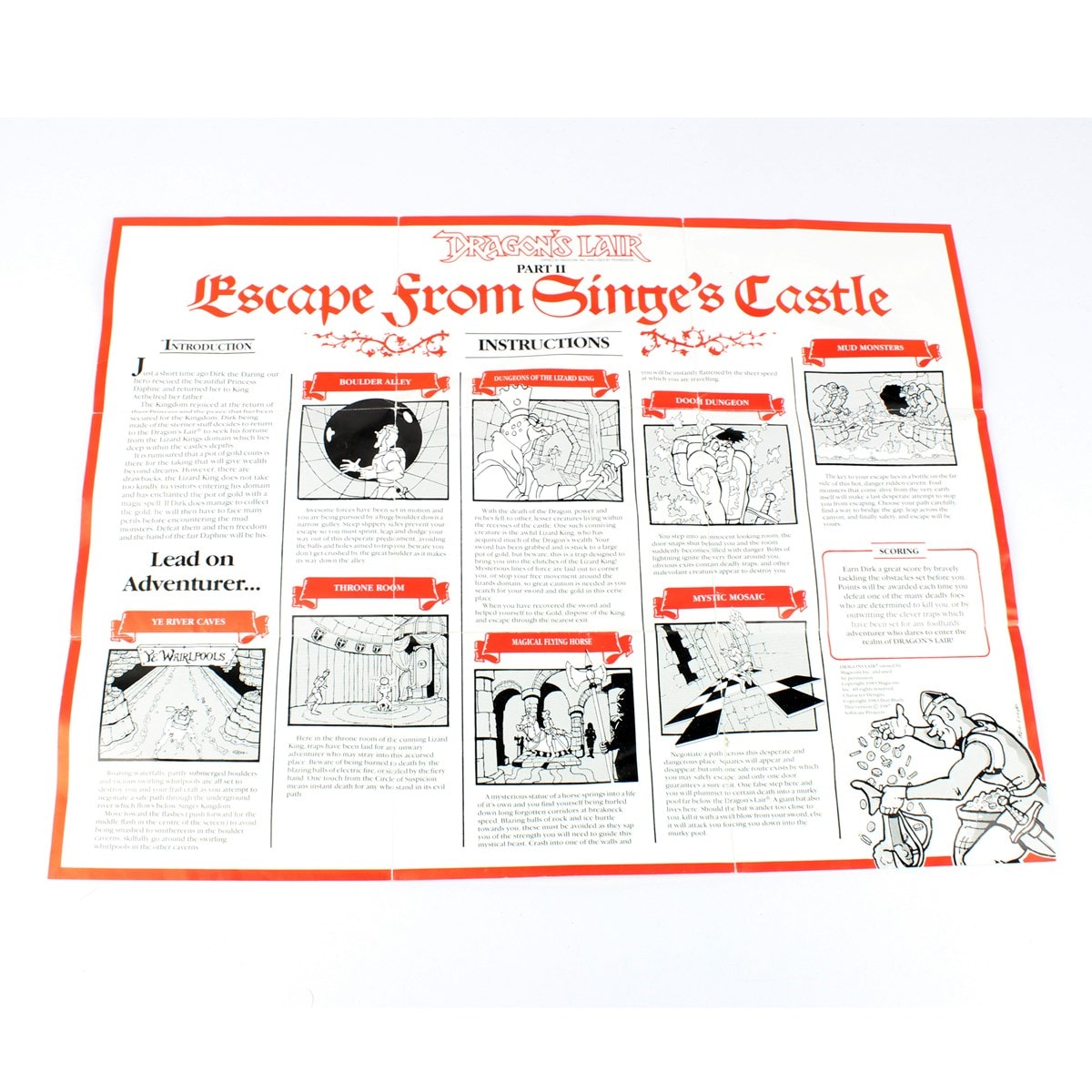 Dragon's Lair: Escape from Singe's Castle Instructions - WTS Retro ...