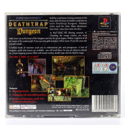 Deathtrap Dungeon (PS1) - WTS Retro - Køb spillet her