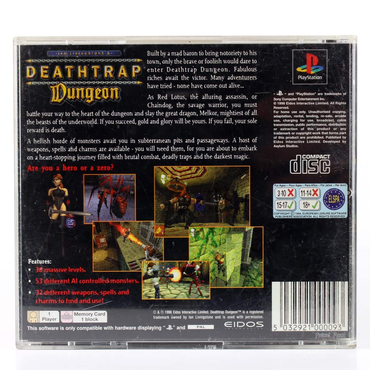 Deathtrap Dungeon (PS1) - WTS Retro - Køb spillet her