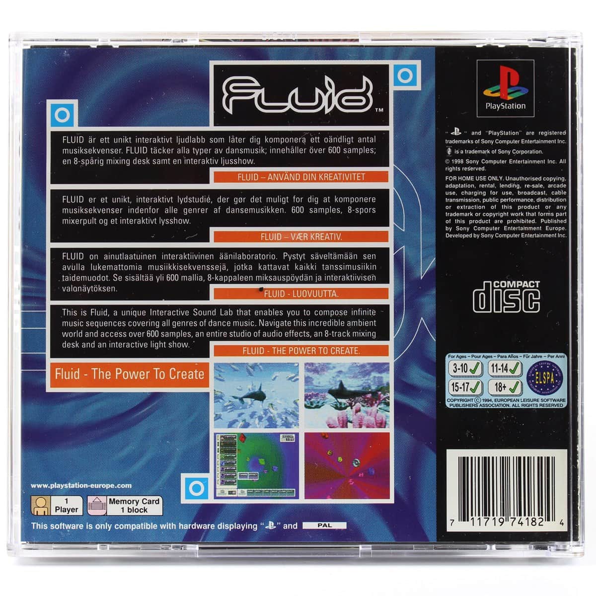 Fluid (PS1) - WTS Retro - Køb spillet her