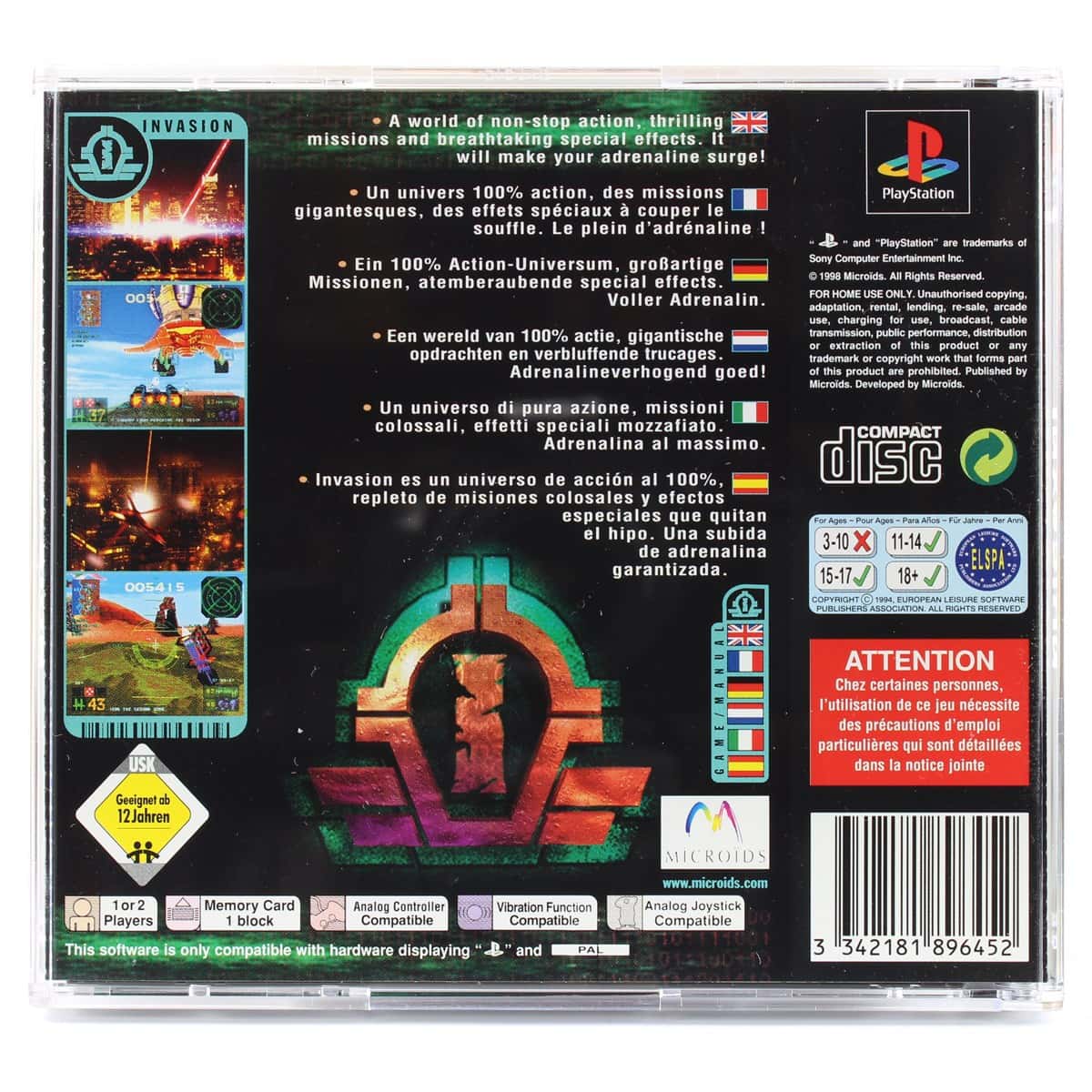 Invasion (PS1) - WTS Retro - Køb spillet her