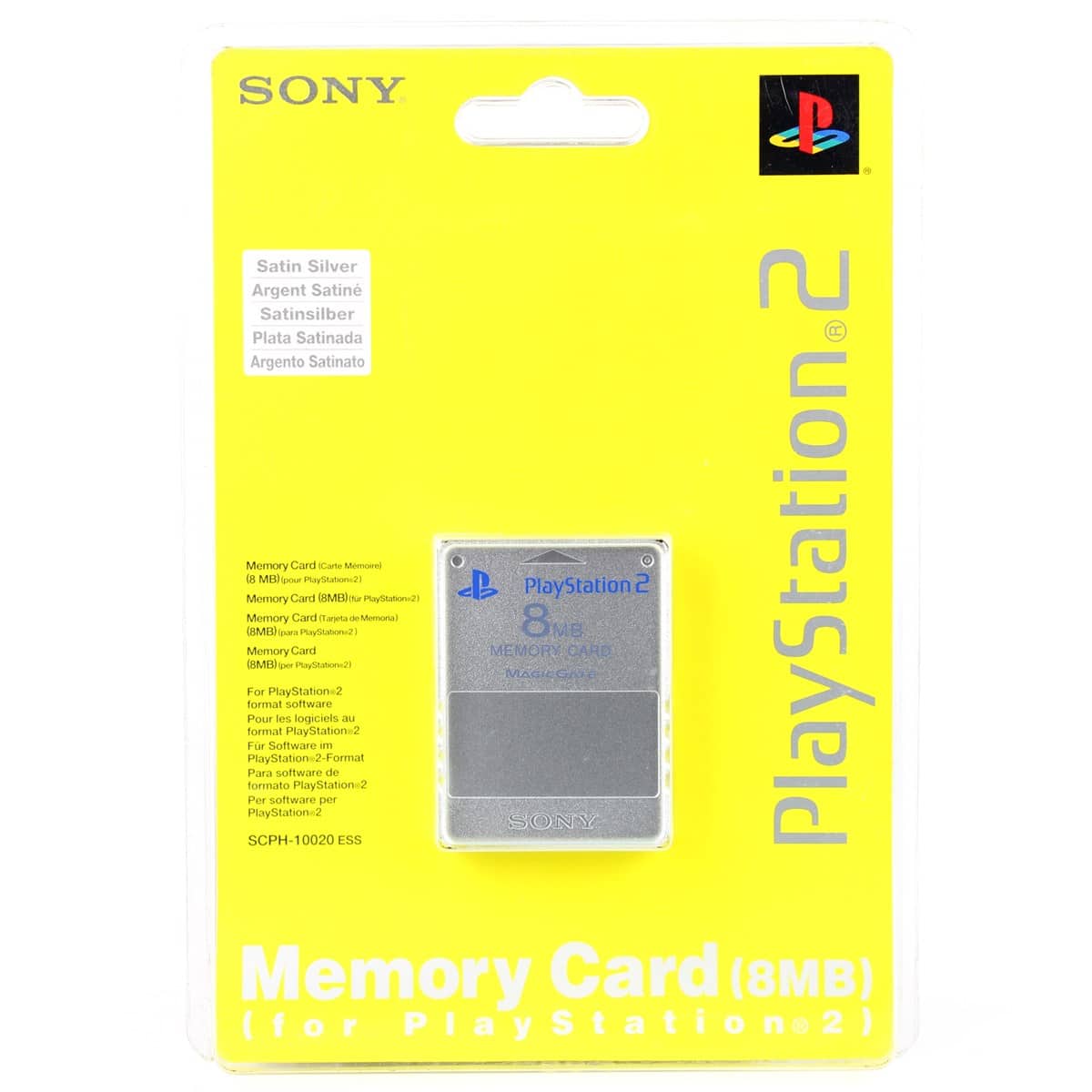 Sony 8MB Memory Card til Playstation 2 - Sølv (Ny) - WTS Retro